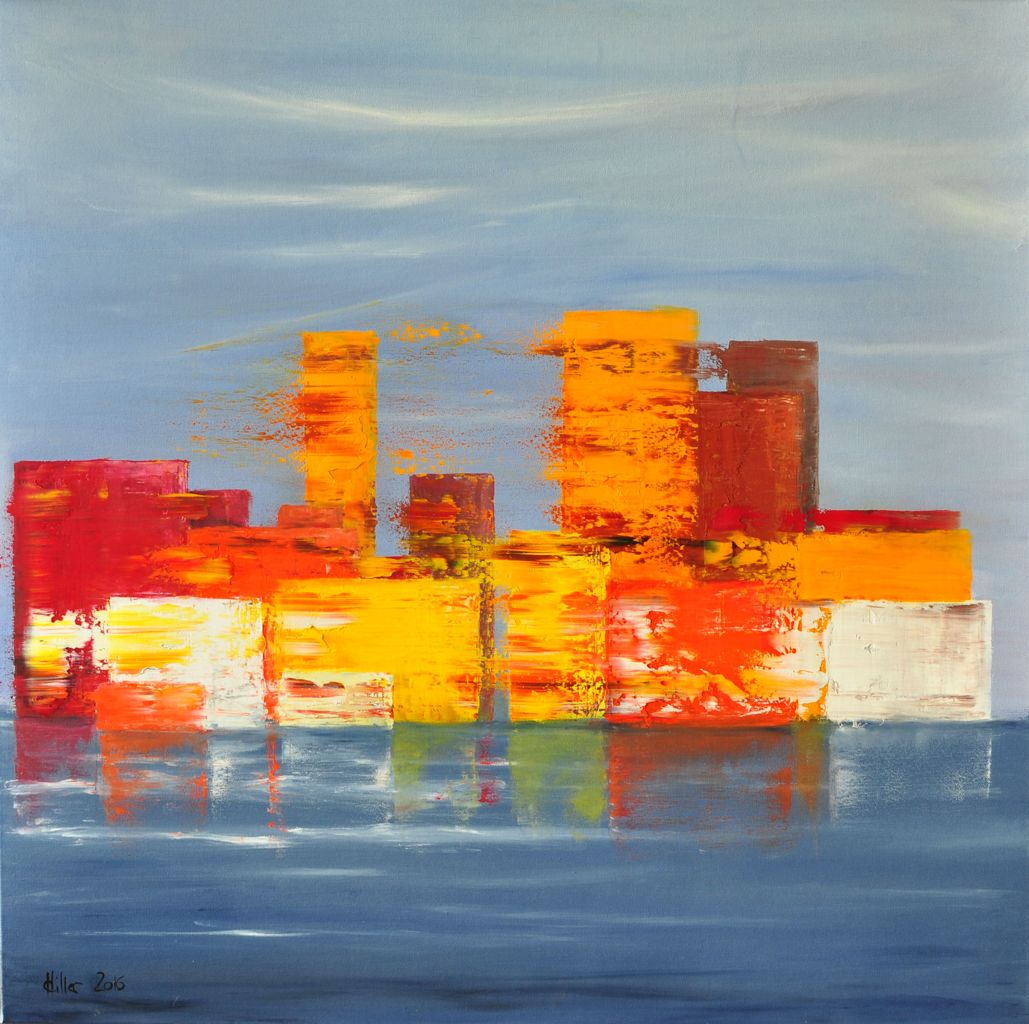 Skyline 2 100 X 100 ArtFiness Kunst Mieten Und Teamevents